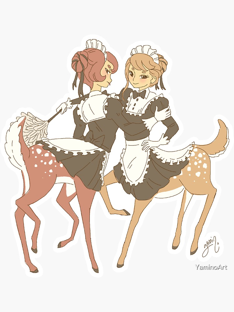 "Cervitaur Maids" Sticker for Sale by YaminoArt | Redbubble