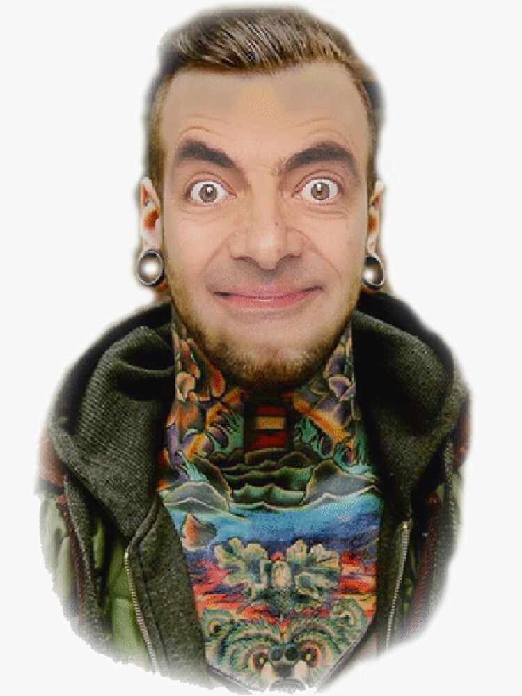 "Mr.Bean Tattoo" Sticker for Sale by Fanstastix | Redbubble