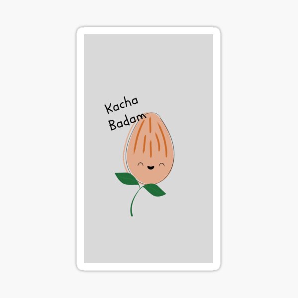 "Kacha Badam" Sticker by nanashikeisha | Redbubble