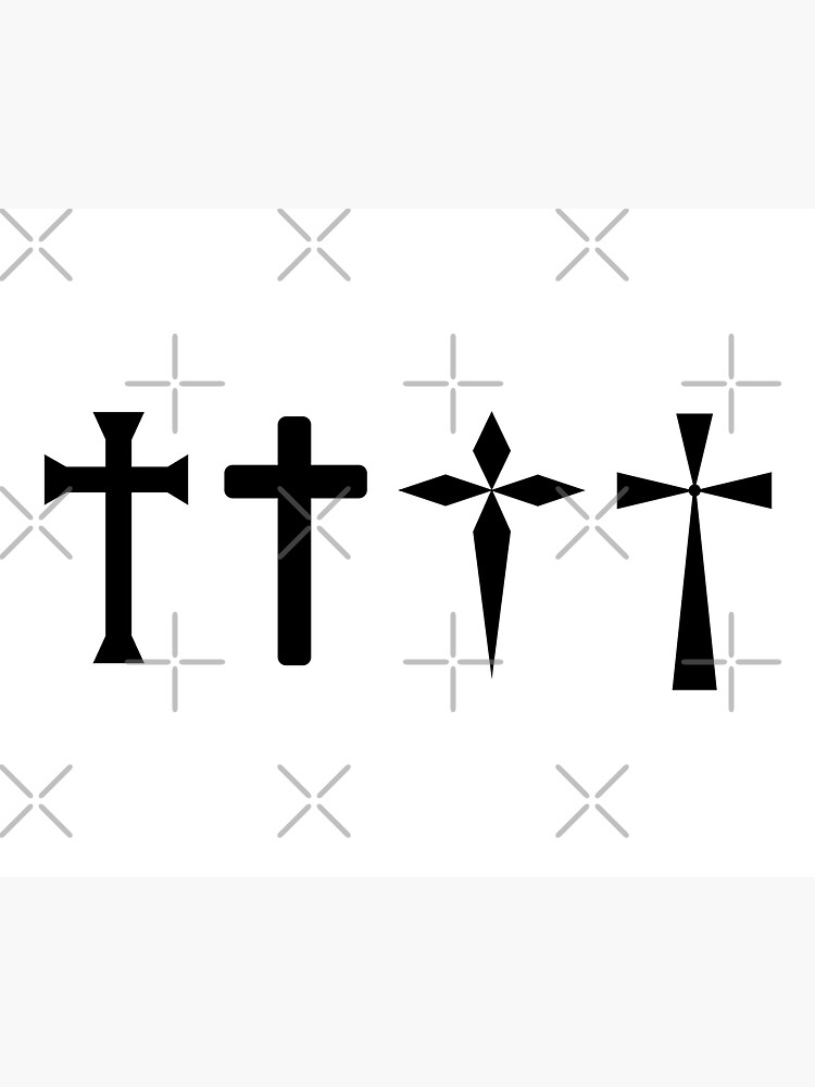 "faith cross symbol set isolated on white background." Sticker for Sale ...