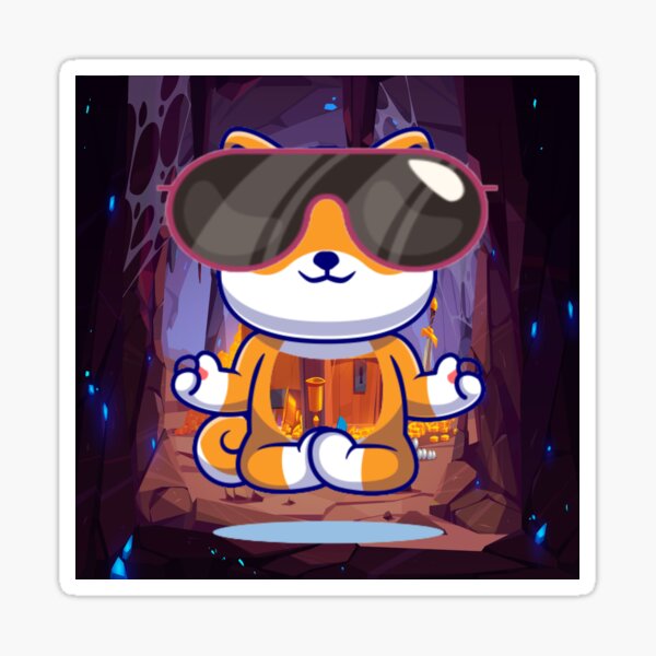 "Chill Shiba Inu Miner" Sticker by myNFT-Shirts | Redbubble