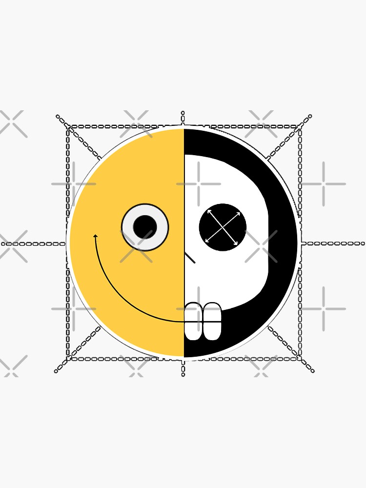 "Anatomy of a smiley face " Sticker for Sale by BeilMaro | Redbubble
