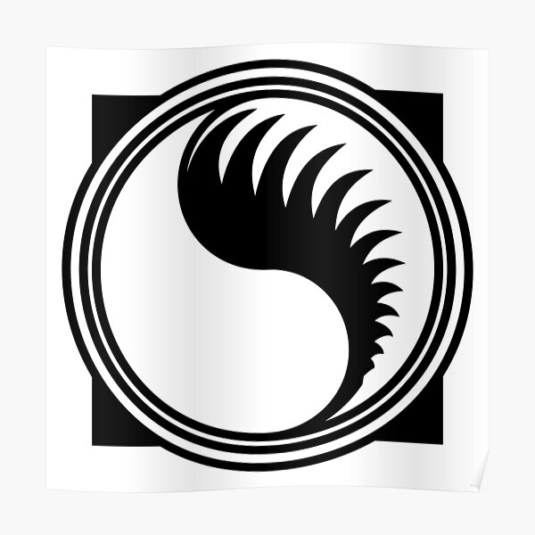 "wheel of time Aes Sedai symbol in black" Poster by FantasySciFi ...