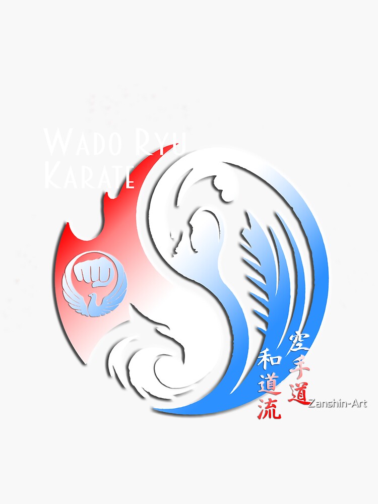 "Wado Ryu Karate Combat Martial Arts Budo Design" Sticker for Sale by ...