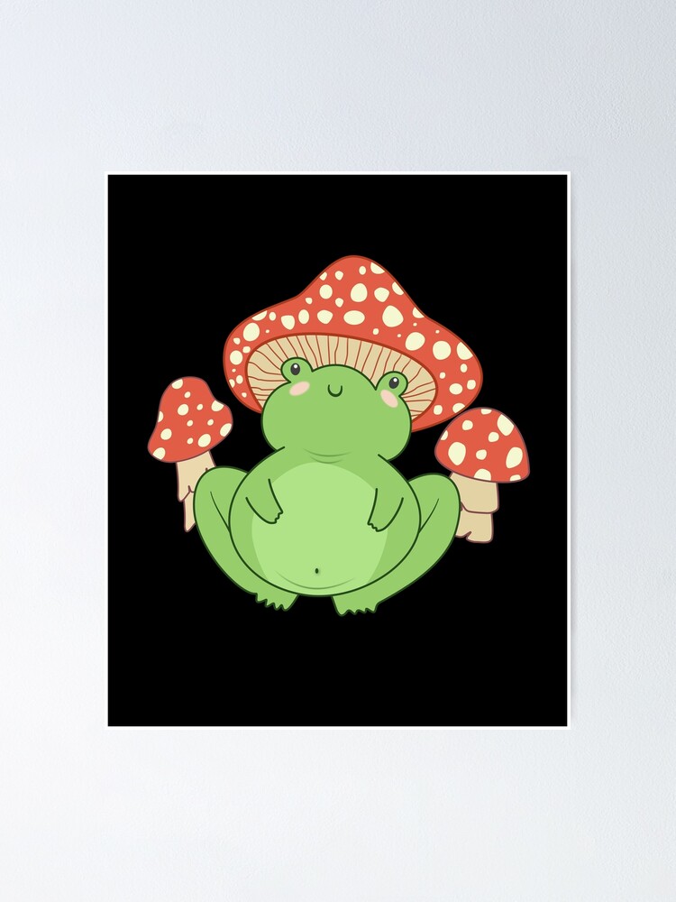 Funny Cottagecore Frog Mushroom Paddo Cottage Core Aesthetics Poster
