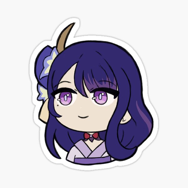 "Raiden Shogun" Sticker for Sale by IndigoBlueArt | Redbubble