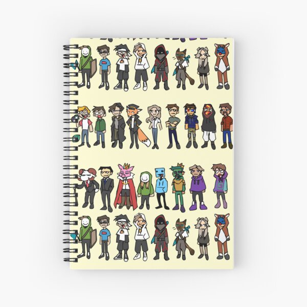 "dream smp all characters" Spiral Notebook by Wolf-Roar | Redbubble