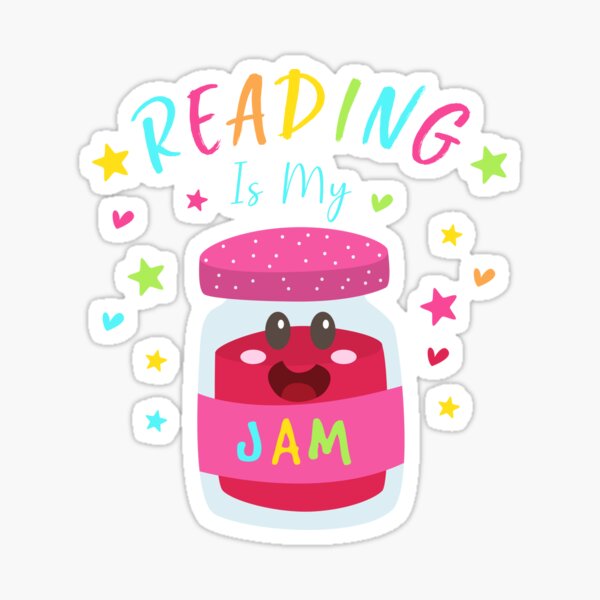 "Reading is My Jam - Read Teacher - ELA Teacher" Sticker by Magik-Art ...