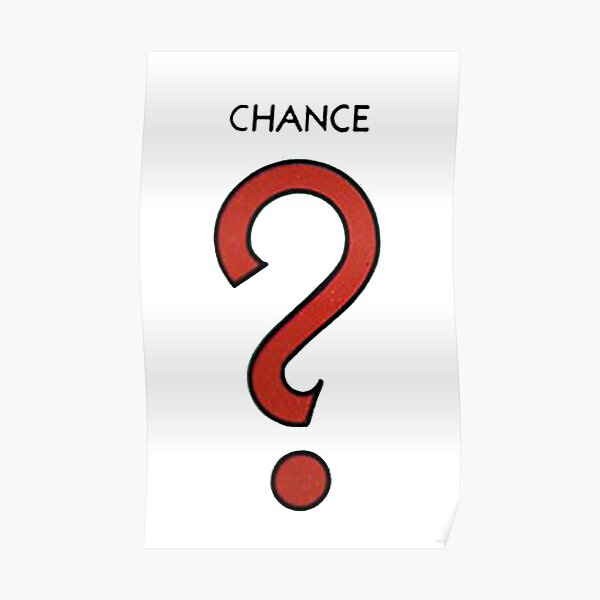 "Chance, Chance card, Take a Chance, Monopoly, Red card, " Poster for ...