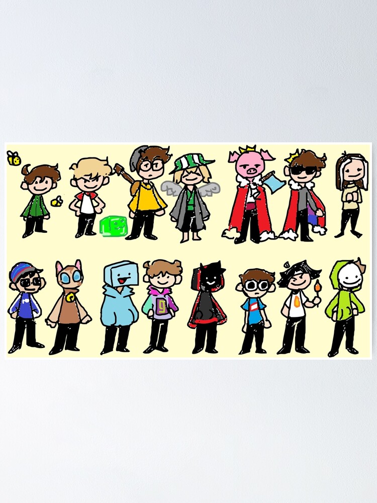 " dream smp all characters" Poster by Wolf-Roar | Redbubble