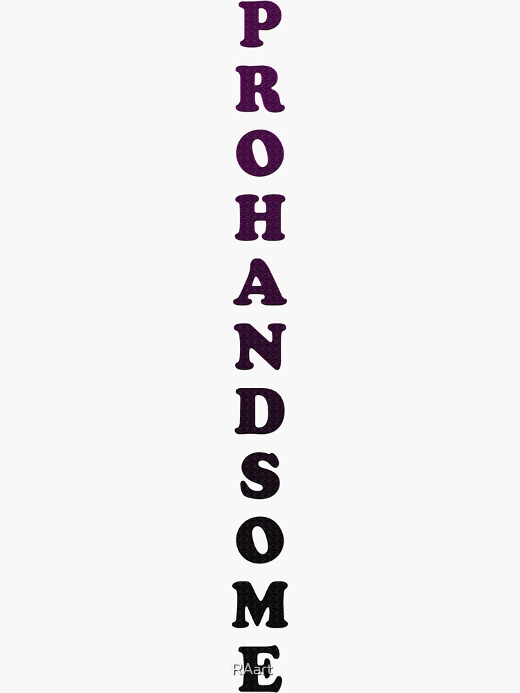 "Handsome" Sticker for Sale by SHASTHRAart | Redbubble