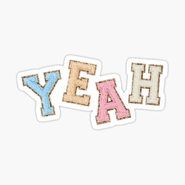 "Yeah!" Sticker for Sale by Barky Sharky | Redbubble