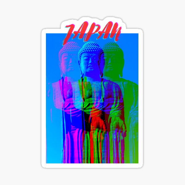 "Buddha - Ushiku Daibutsu in Japan - Vaporware" Sticker for Sale by ...