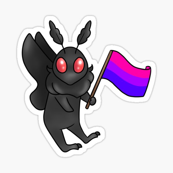 "Mothman bi bi sexual pride flag " Sticker for Sale by Megikyu | Redbubble