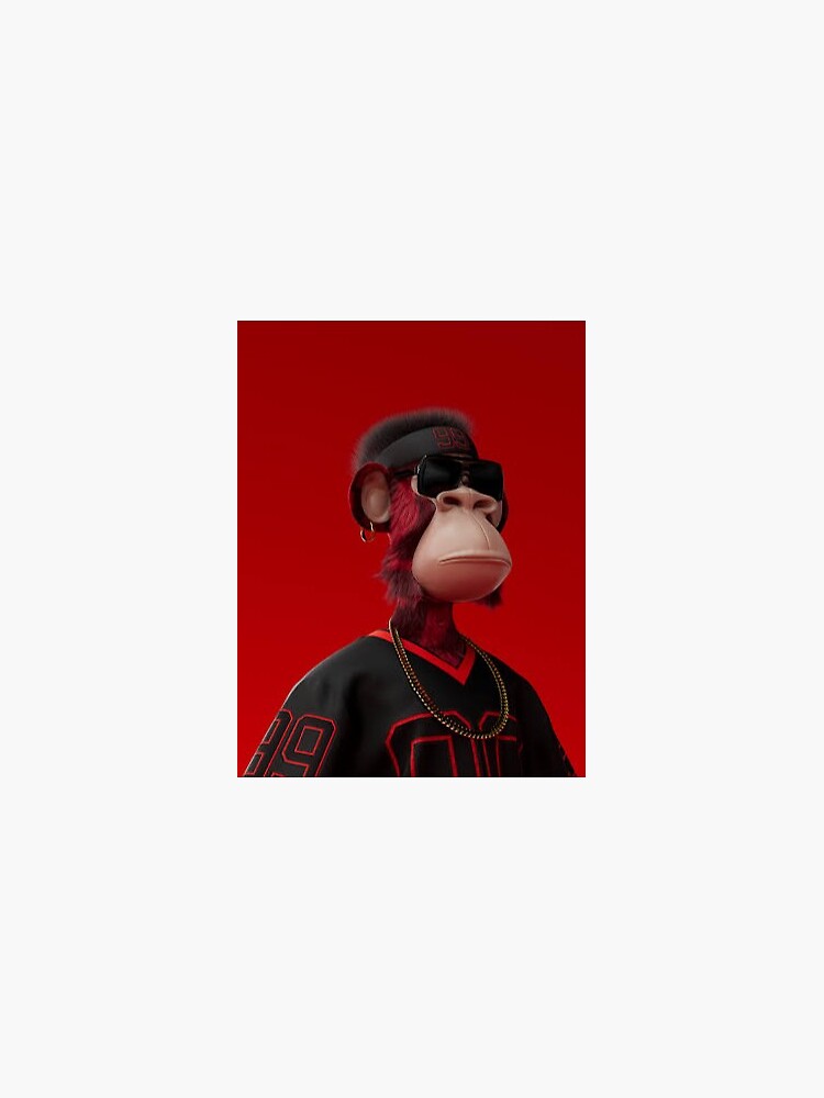 "Art nft Hypebeast the red monkey" Sticker for Sale by RealZack | Redbubble