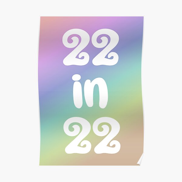 "22 in 22 Rainbow ombre gradient | 22nd Birthday | Turning 22 in 2022 ...