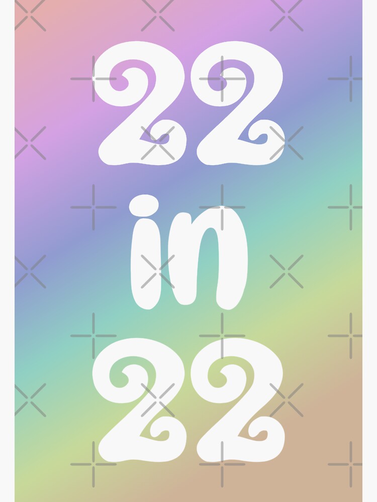 "22 in 22 Rainbow ombre gradient | 22nd Birthday | Turning 22 in 2022 ...