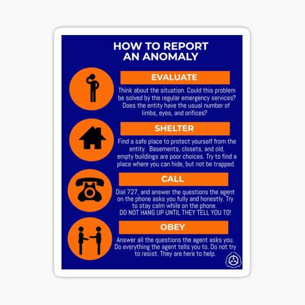 "How To Report an Anomaly (SCP Foundation)" Sticker for Sale by ...