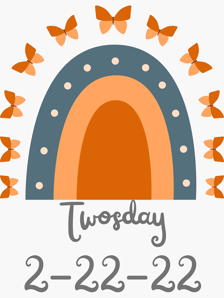 "Boho Twosday 2/22/22" Sticker for Sale by MihlaCreations | Redbubble