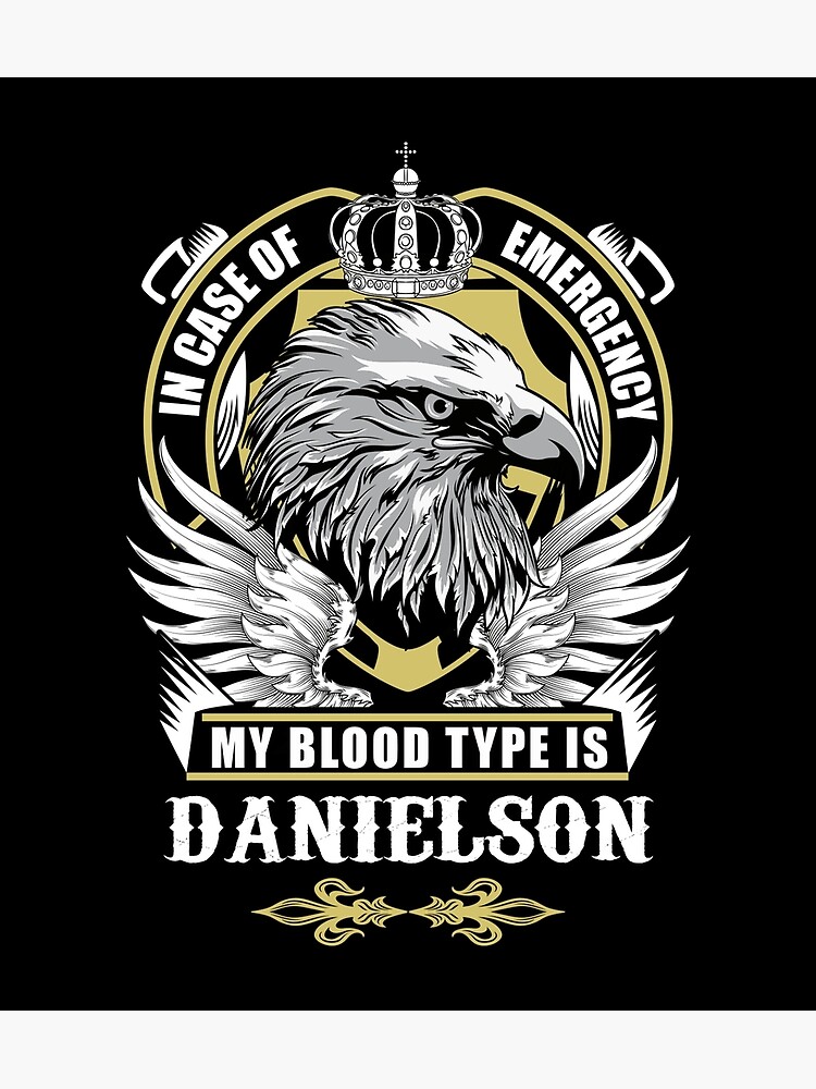 Póster «Camiseta con el nombre de Danielson: en caso de emergencia, mi ...