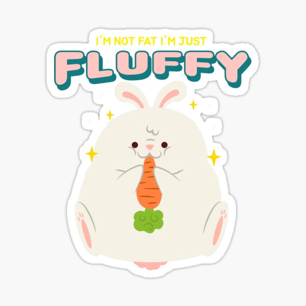 "Funny Fluffy Rabbit" Sticker for Sale by Danski84 | Redbubble