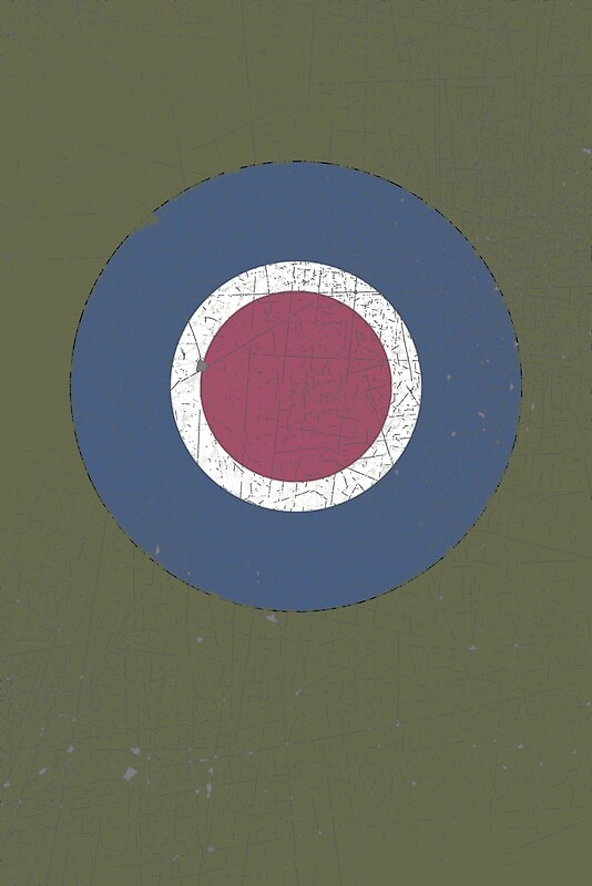 "Vintage Look WW2 British Royal Air Force Roundel" Framed Prints by ...