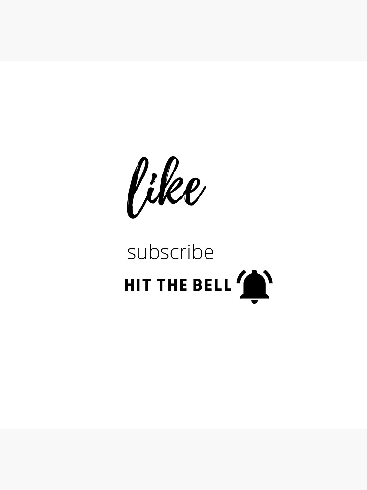 "Like Subscribe and hit the Notification Bell." Sticker for Sale by ...