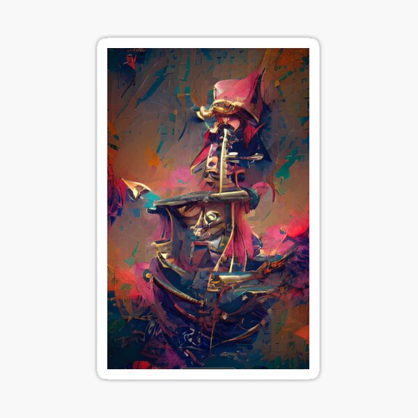 "One Heck of a Pirate" Sticker by Lamia-Modred | Redbubble