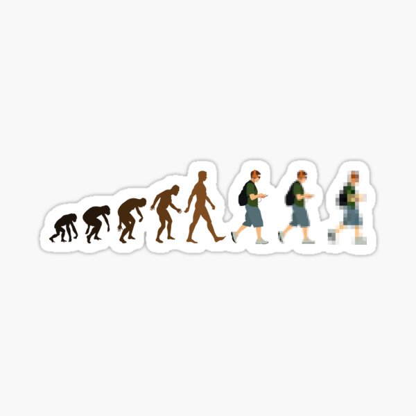 "Evolution of Geeks" Sticker for Sale by dEMOnyo | Redbubble