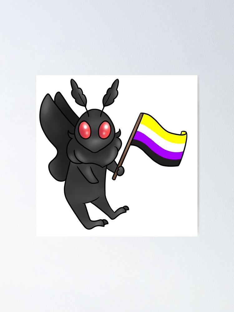 "Mothman non binary pride flag " Poster by Megikyu | Redbubble