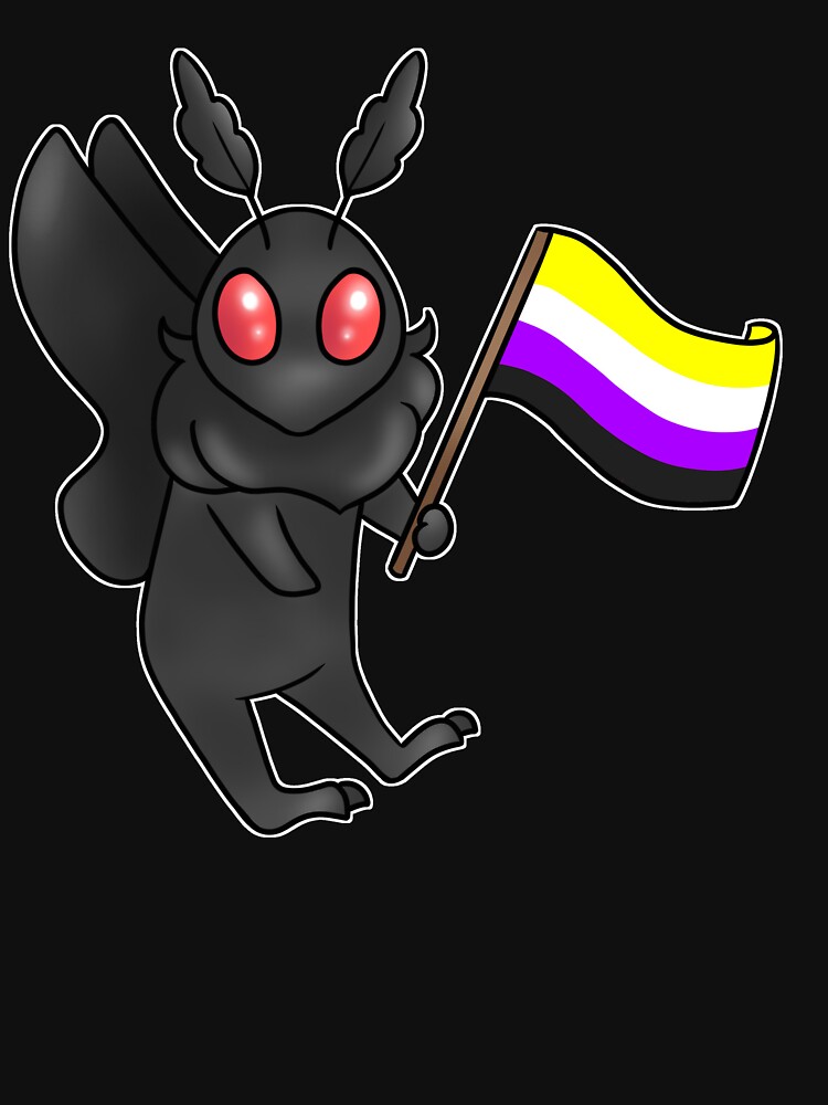 "Mothman non binary pride flag " T-shirt by Megikyu | Redbubble