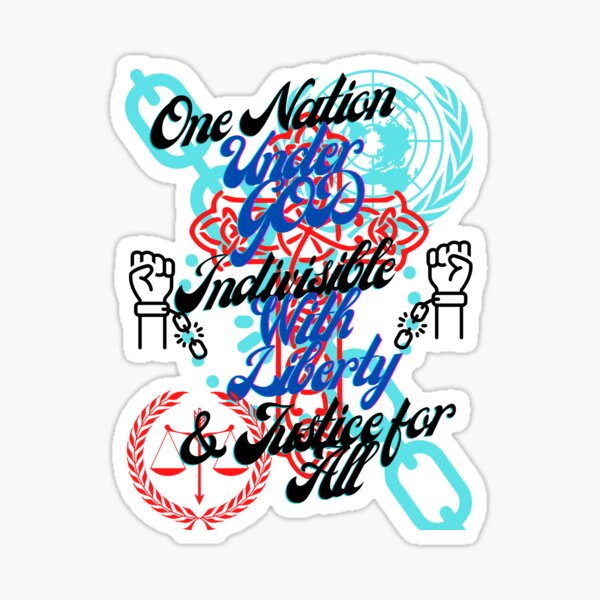 "ONE NATION LARGE PRINT" Sticker for Sale by MLPPasha | Redbubble