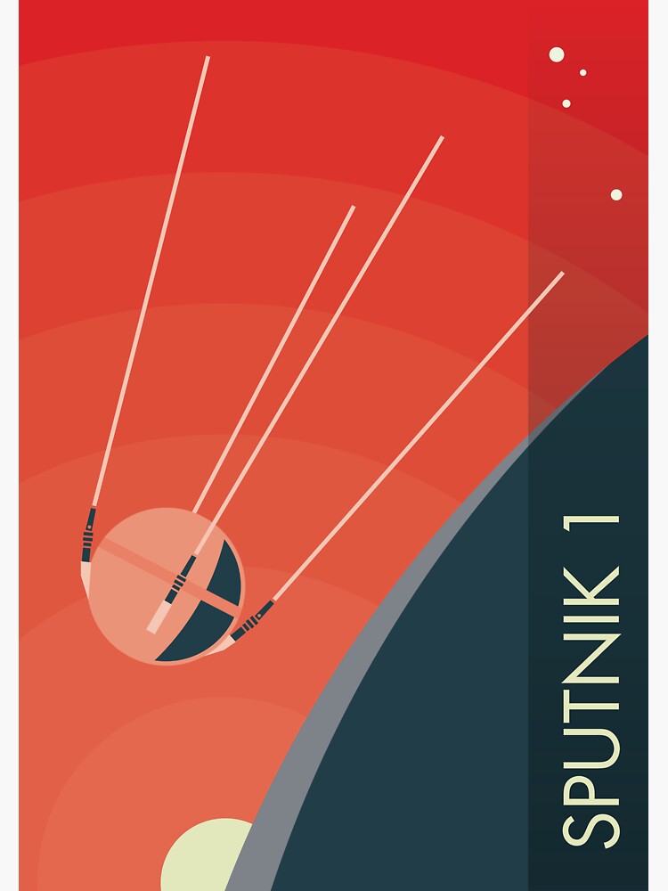 "Sputnik 1" Sticker von spacewalkwithme | Redbubble