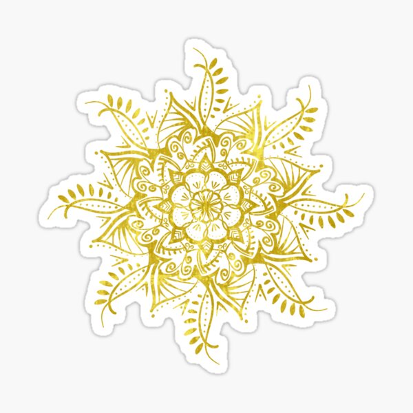 "Gold mandala" Sticker for Sale by Szonaar | Redbubble