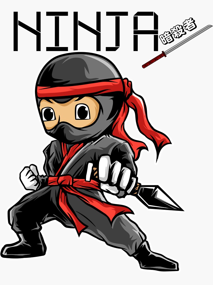 "NINJA" Sticker for Sale by wintklc | Redbubble