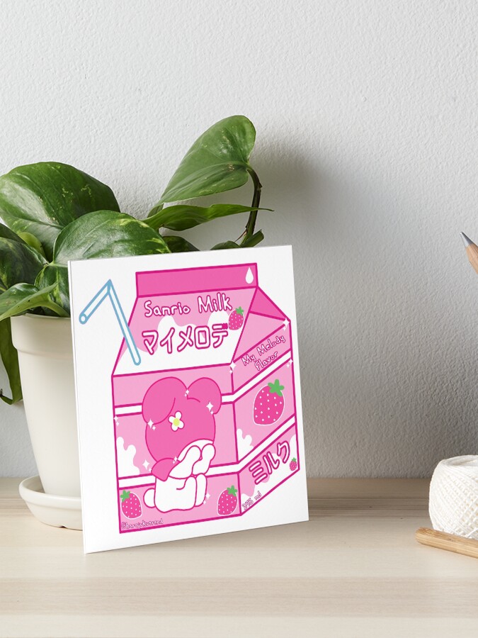 "Kawaii Japanese Strawberry Milk Box" Art Board Print by HarajukuTrend | Redbubble