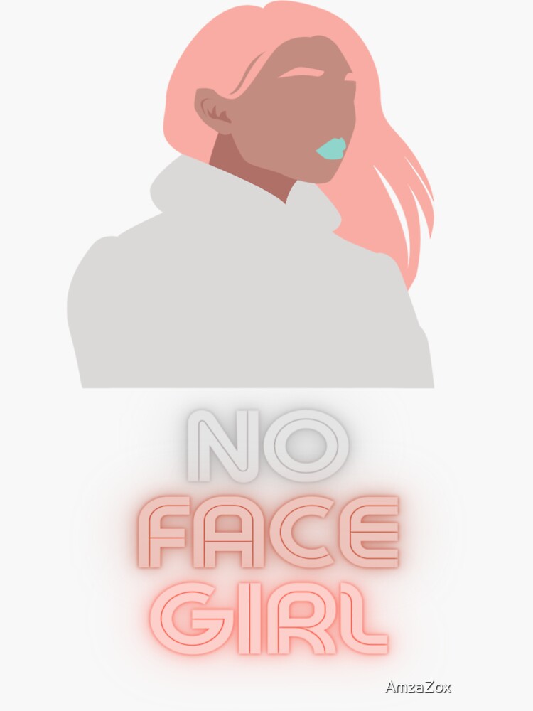"No Face Girl-NFG" Sticker for Sale by AmzaZox | Redbubble