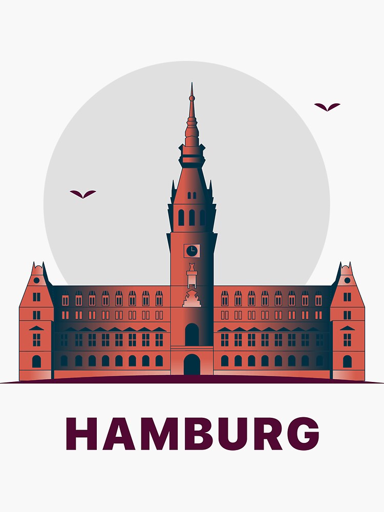 "Hamburg City Hall (Rathaus) - Germany" Sticker for Sale by AhmadAlsaad ...