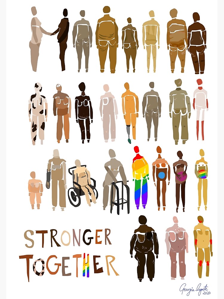 "Stronger Together Inclusivity Diversity Artwork" Art Print for Sale by ...