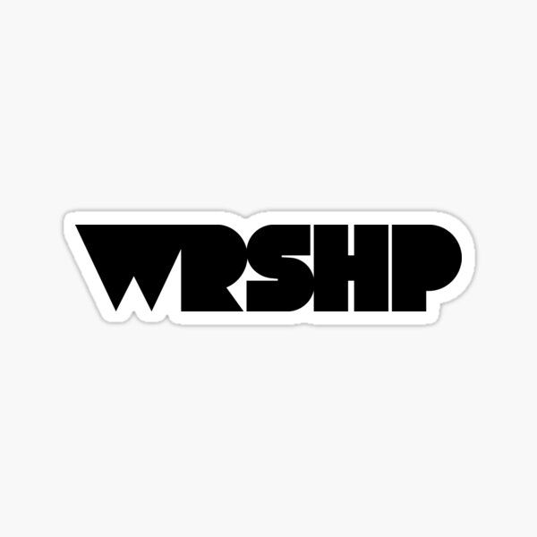 "WRSHP" Sticker for Sale by VladartDesign | Redbubble