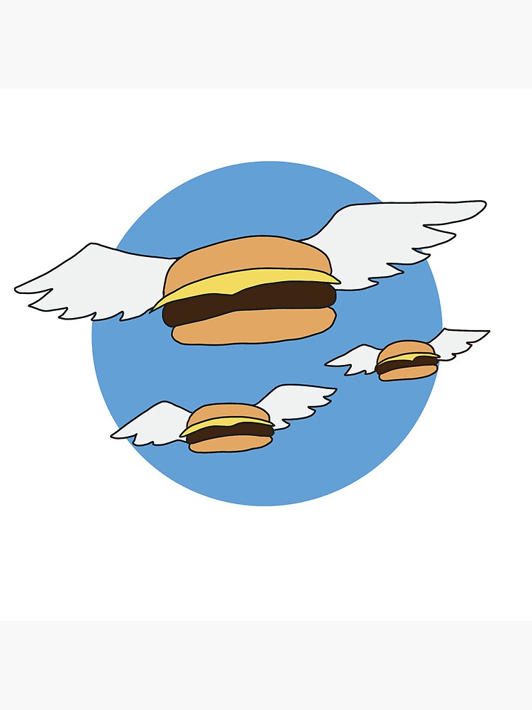 "Flying Burgers, Bobs Burgers painting" Art Print for Sale by donaghys1 | Redbubble