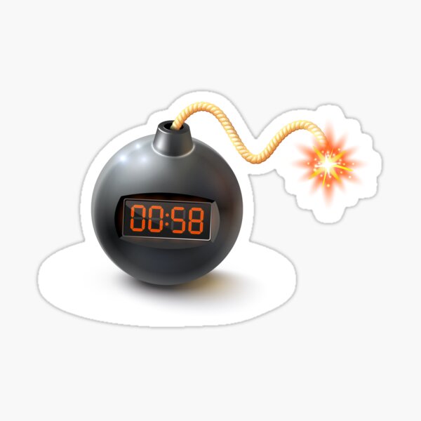"No time bomb" Sticker for Sale by Rareshirt | Redbubble