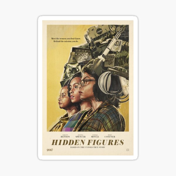 "Hidden Figures" Sticker for Sale by Eliselle | Redbubble