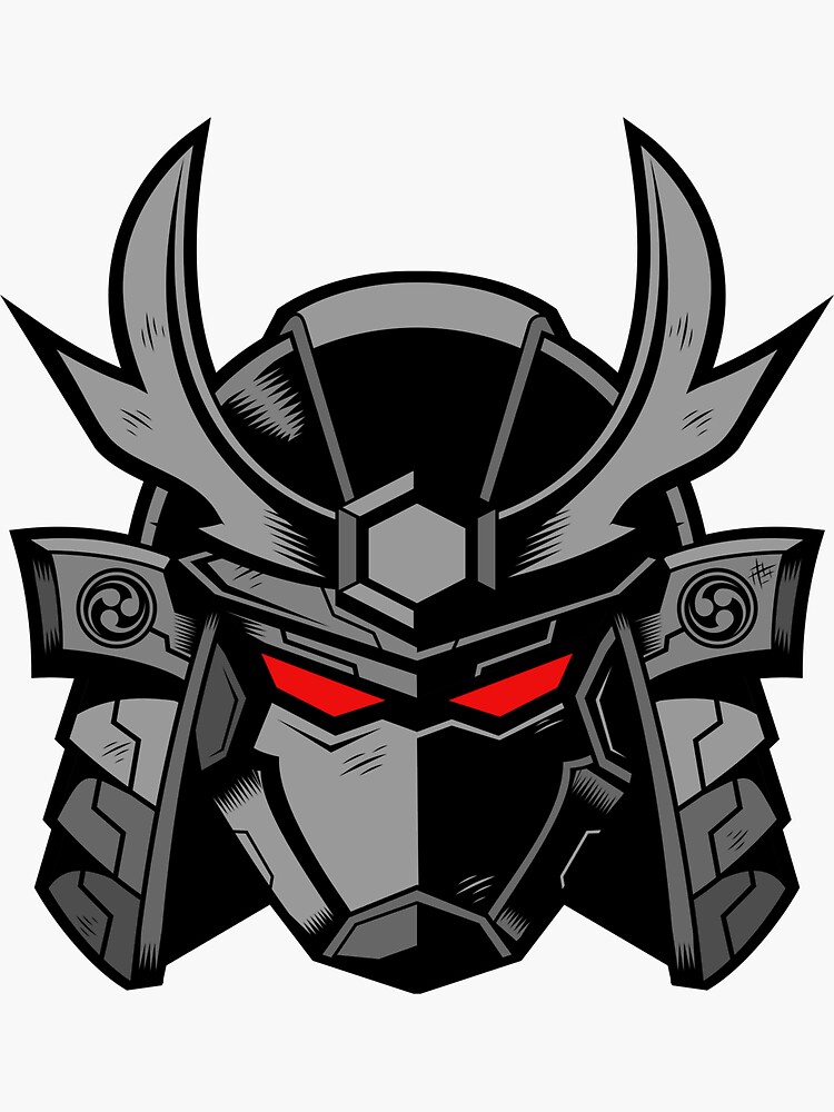 "Samurai Robot Cyborg" Sticker for Sale by XUltrasonic | Redbubble