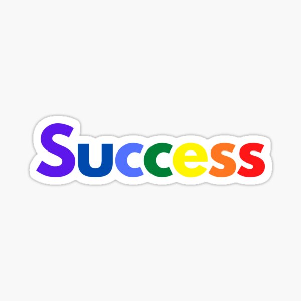 "Success Quote Rainbow-Aesthetic Simple Minimal Graphic Text-Minimalist ...