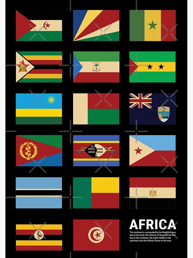 "Africa Country Flags Set" Poster for Sale by KewaleeTee | Redbubble
