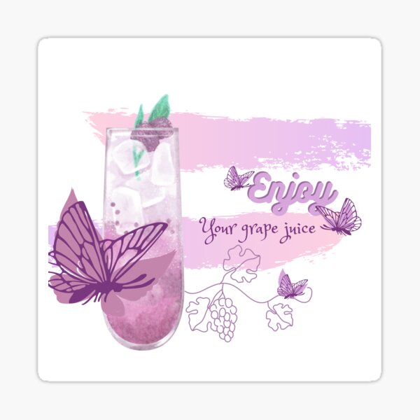 "Grape Juice" Sticker by FurryCuties | Redbubble