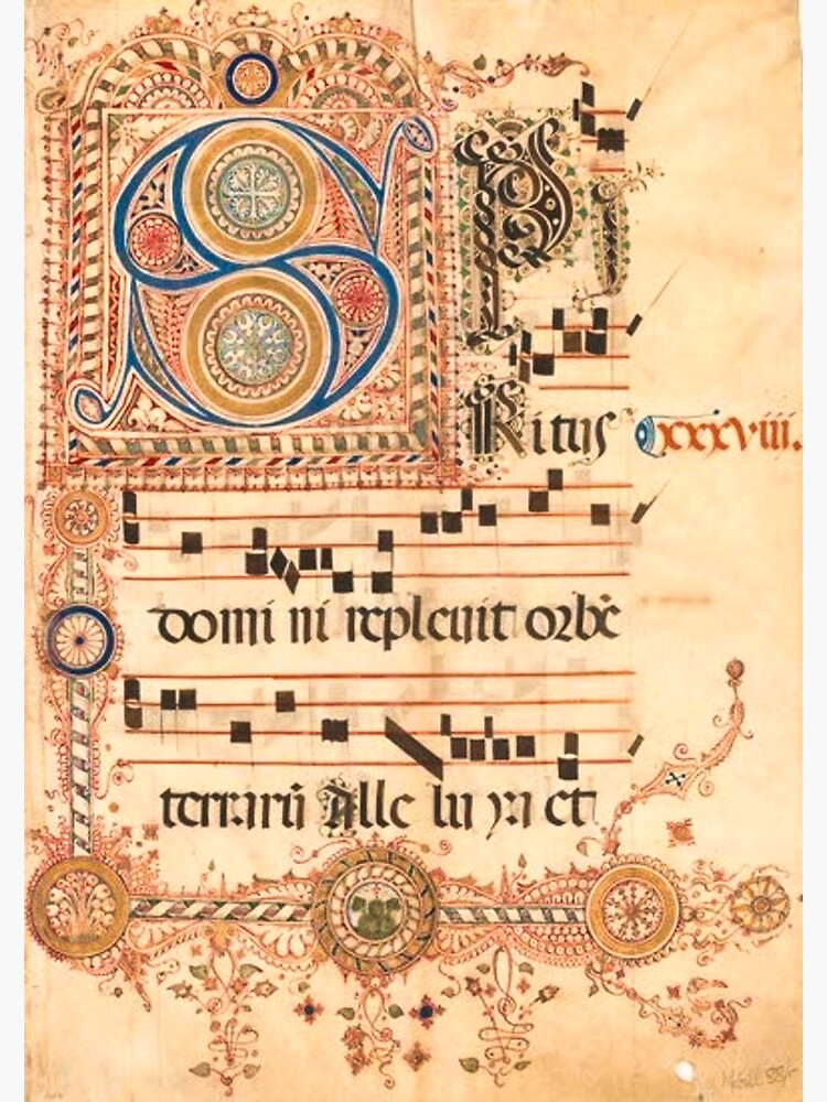 "Gregorian Chant Illustrated Manuscript" Art Print for Sale by Victor ...