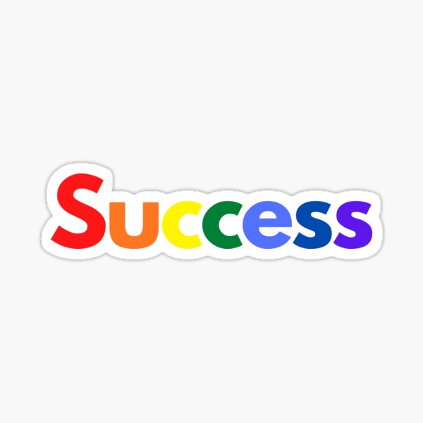 "Success Quote Rainbow Colorful-Aesthetic Simple Minimal Graphic Text ...