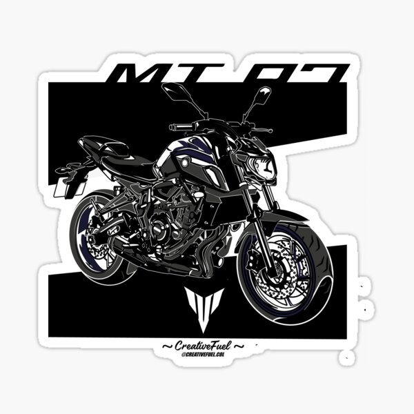 "yamaha mt07" Sticker for Sale by creatiivefuel | Redbubble